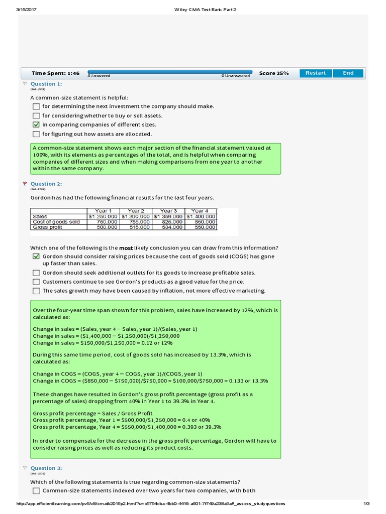 A1 Basic Financial Statement Analysis Q8 Download Free Pdf Net