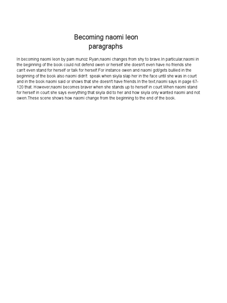 Becoming Naomi Leon | PDF