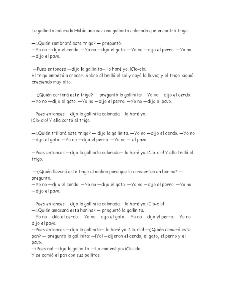 La Gallina Colorada | PDF