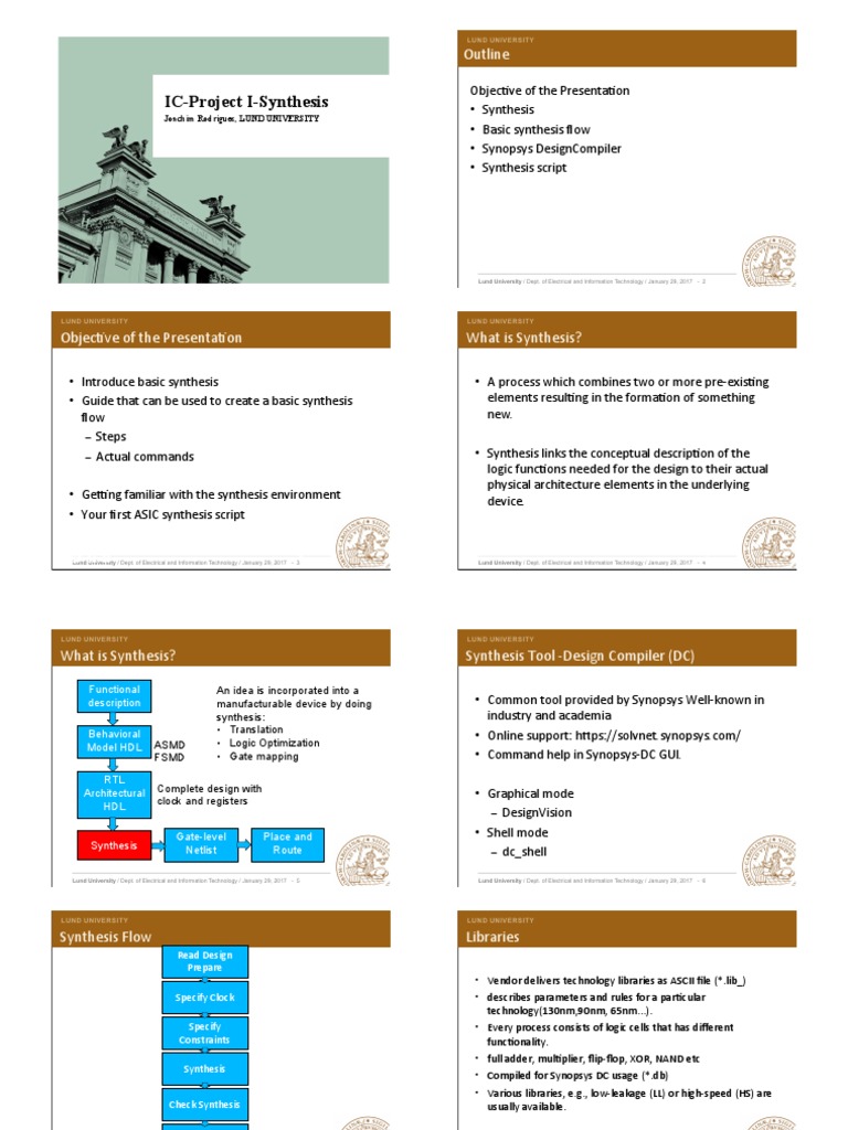 IC-Project I-Synthesis | PDF | Logic Synthesis | Hardware Description ...