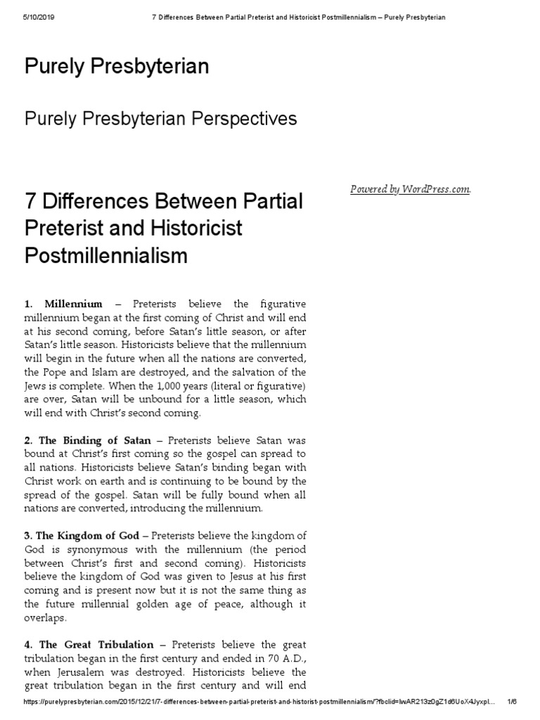 7 Differences Between Partial Preterist and Historicist ...