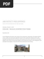 Architect Philippines - English - Tagalog Construction Terms | PDF ...