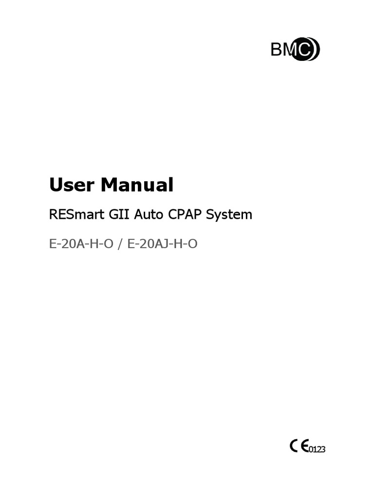 הוראות הפעלה Resmart Gii Auto Cpap System e 20a h o | PDF | Medical ...