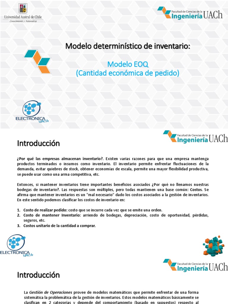 Modelo EOQ Final | PDF | Inventario | Gestión de la cadena de suministro