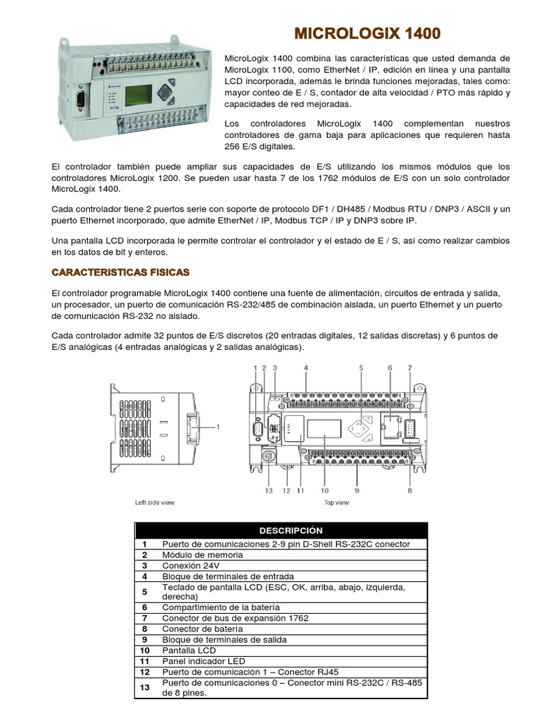 Micrologix 1400 | Redes sociales y digitales | Tecnología digital