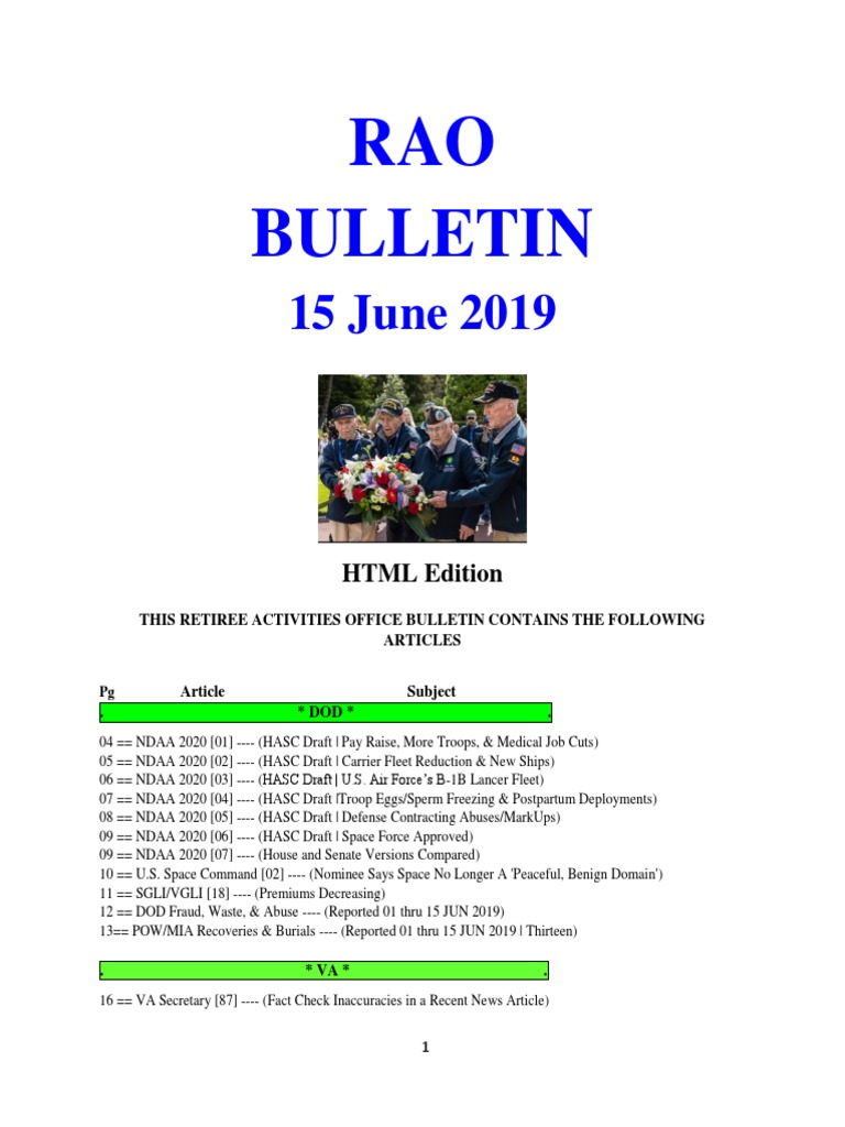 Bulletin 190615 (HTML Edition) | PDF | United States Department Of ...