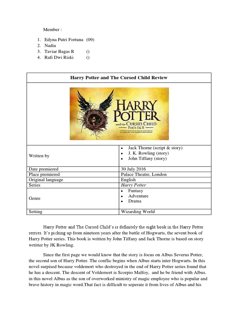 Harry Potter and The Cursed Child | PDF | Harry Potter | Fantasy Novels