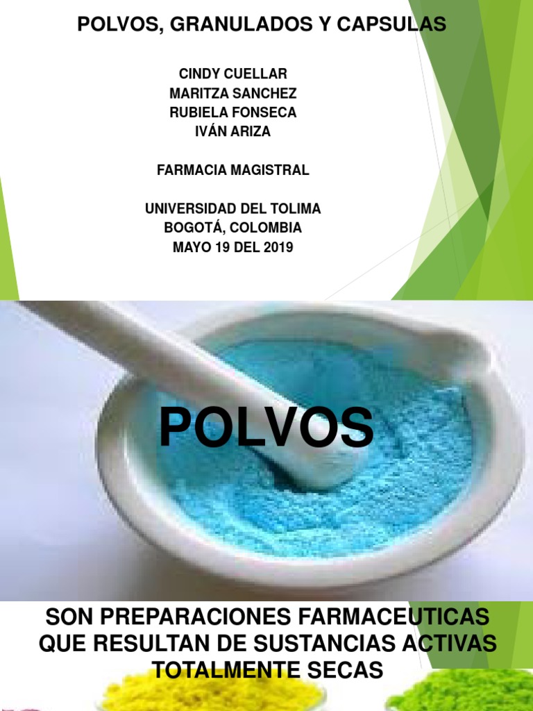 Exposicion Polvos, Granulados y Capsulas | PDF | Medicamentos con ...