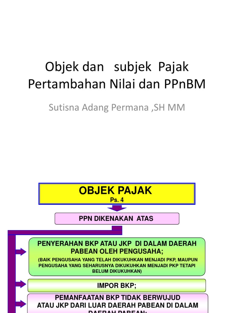 Objek Dan Subjek PPN Dan PPNBM | PDF