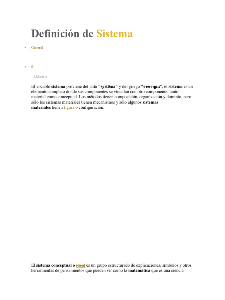 Definición de Sistema | PDF