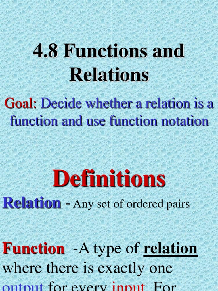 Functions and Relations Explained | PDF | Function (Mathematics ...