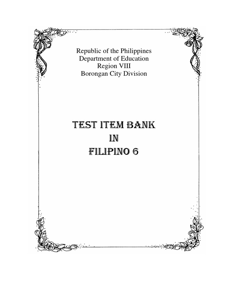 Division - Test - Item - Bank - in - Filipino - 6-Edited - .Docx ...