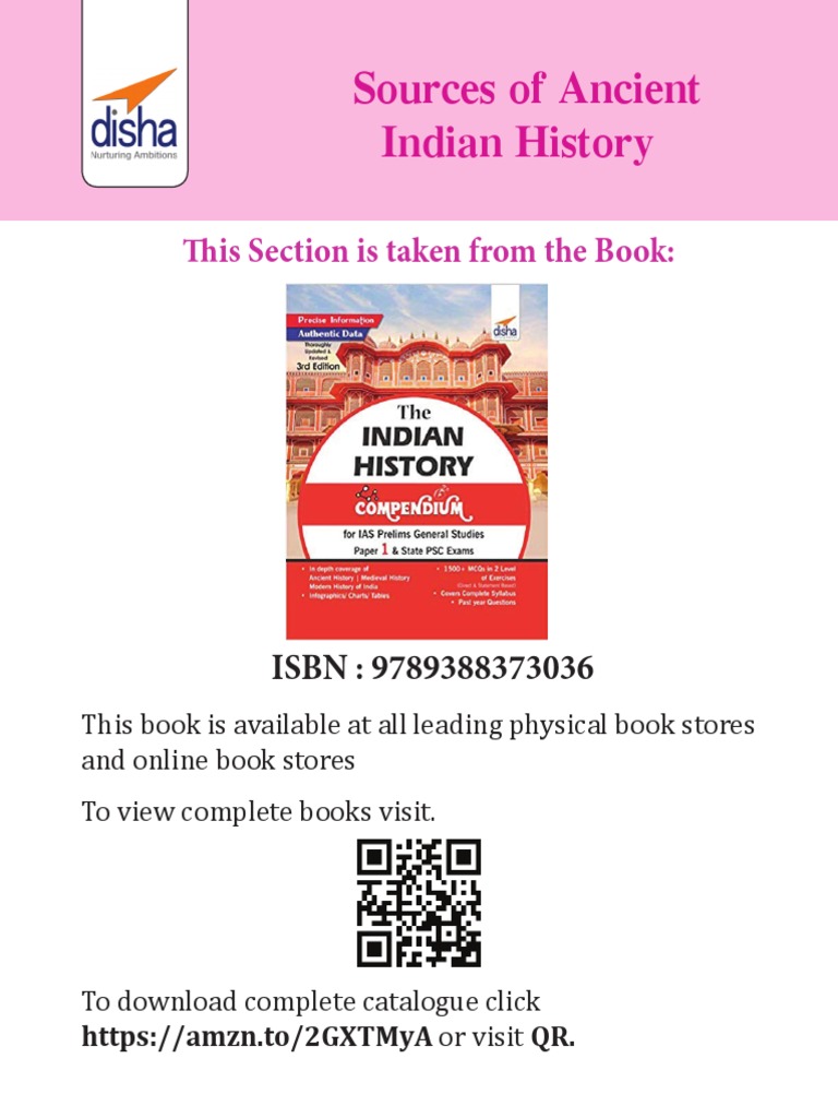 Sources of Ancient Indian History | PDF | Vedas | Religious Texts