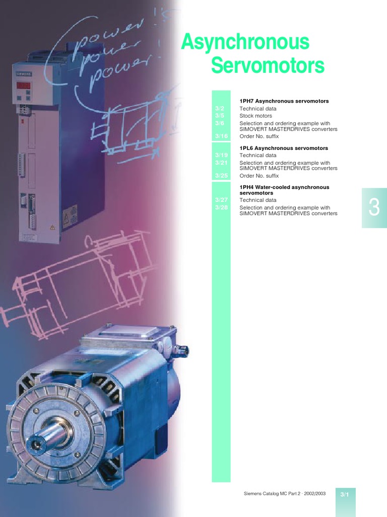 3-Asynchronous Servomotors | PDF | Electric Motor | Electrical Connector