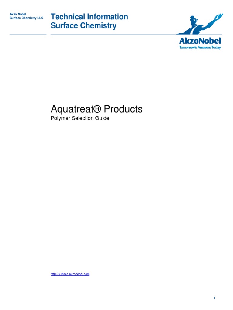 Aquatreat Selection Guide | PDF | Physical Chemistry | Chemical Compounds