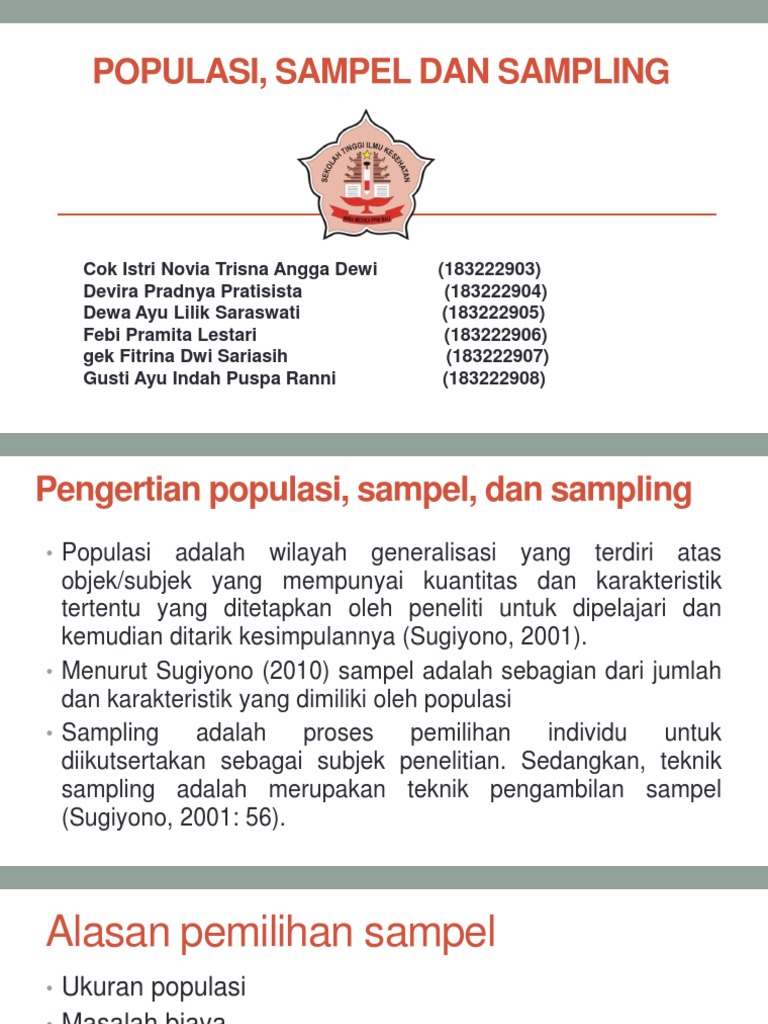 Populasi, Sampel Dan Sampling | PDF