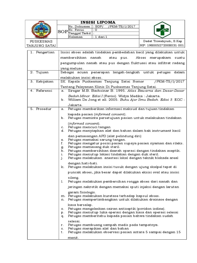 SOP Insisi Abses | PDF