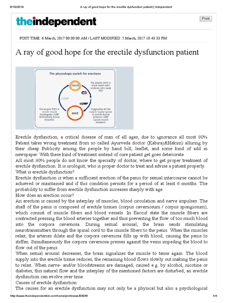 A Ray of Good Hope For The Erectile Dysfunction Patient | PDF | Angiogenesis | Erectile Dysfunction
