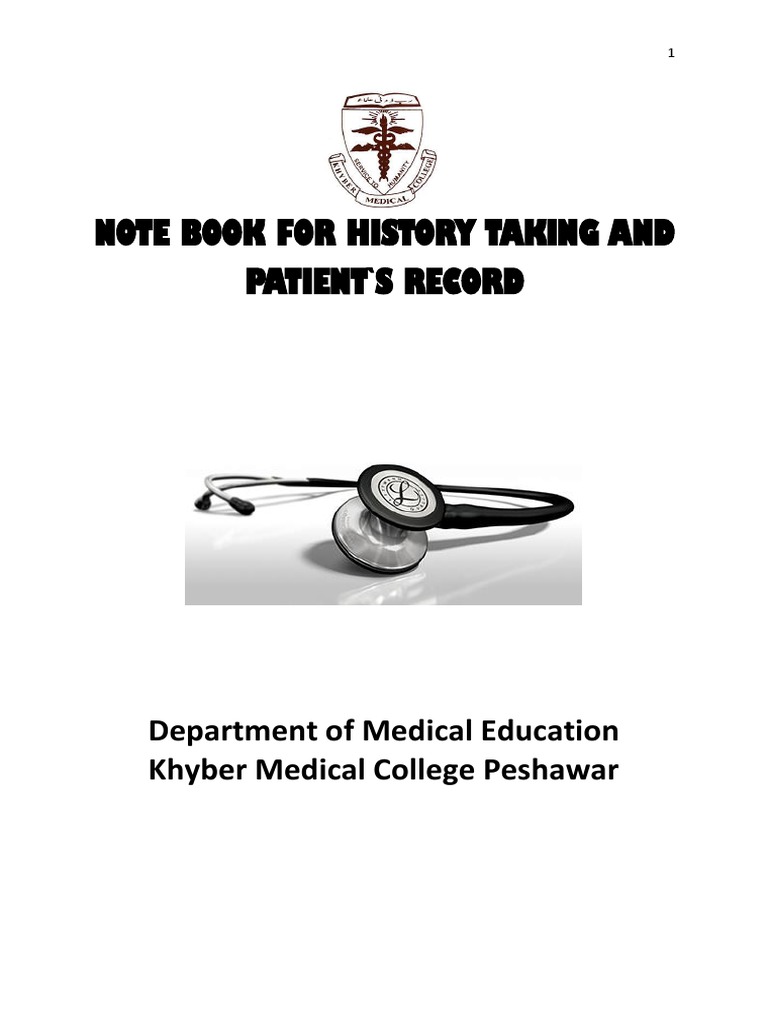 Patient History Taking Notebook | PDF | Physical Examination | Nervous ...