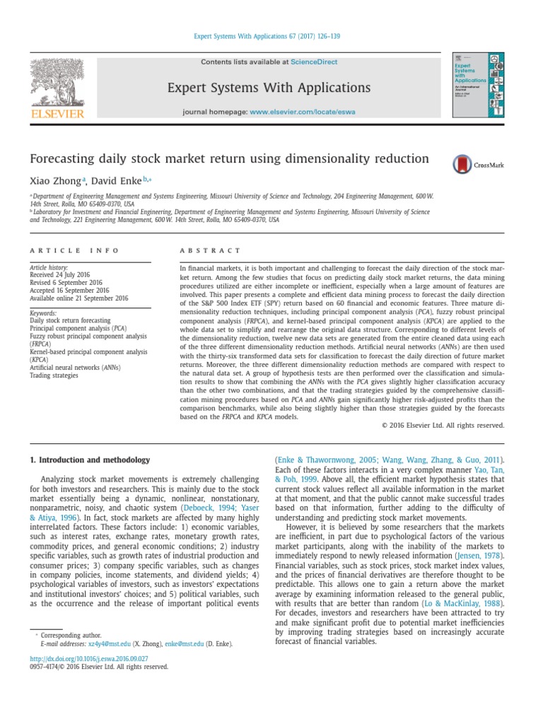 Zhong Dan Enke - 2017 - Forecasting Daily Stock Market Return Using ...