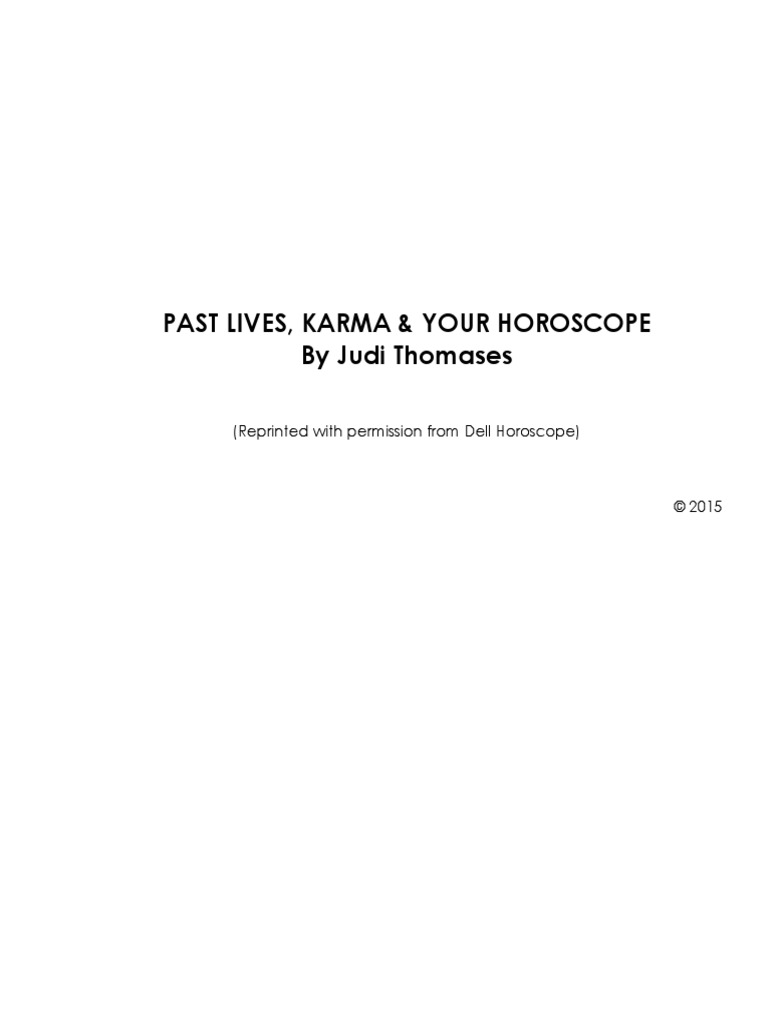 Past Lives Karma Your Horoscope | PDF | Planets In Astrology | Horoscope