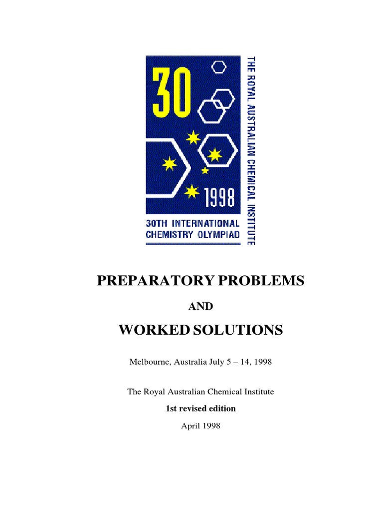 30 IChO PP Sol | PDF | Molecular Orbital | Reaction Rate