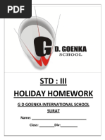 Holiday Homework UKG | PDF