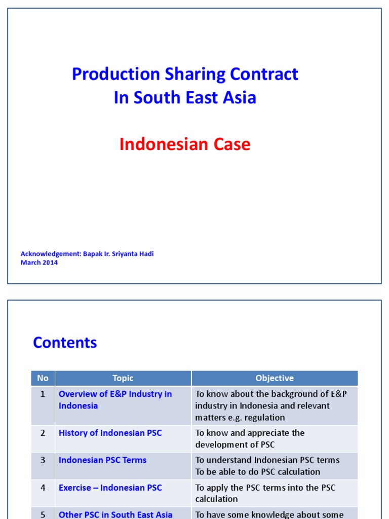 5.2 - PSC - Indonesain Case | Download Free PDF | Indonesia | Revenue
