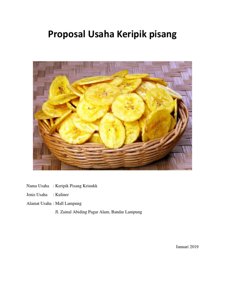Proposal Usaha Keripik Pisang | PDF