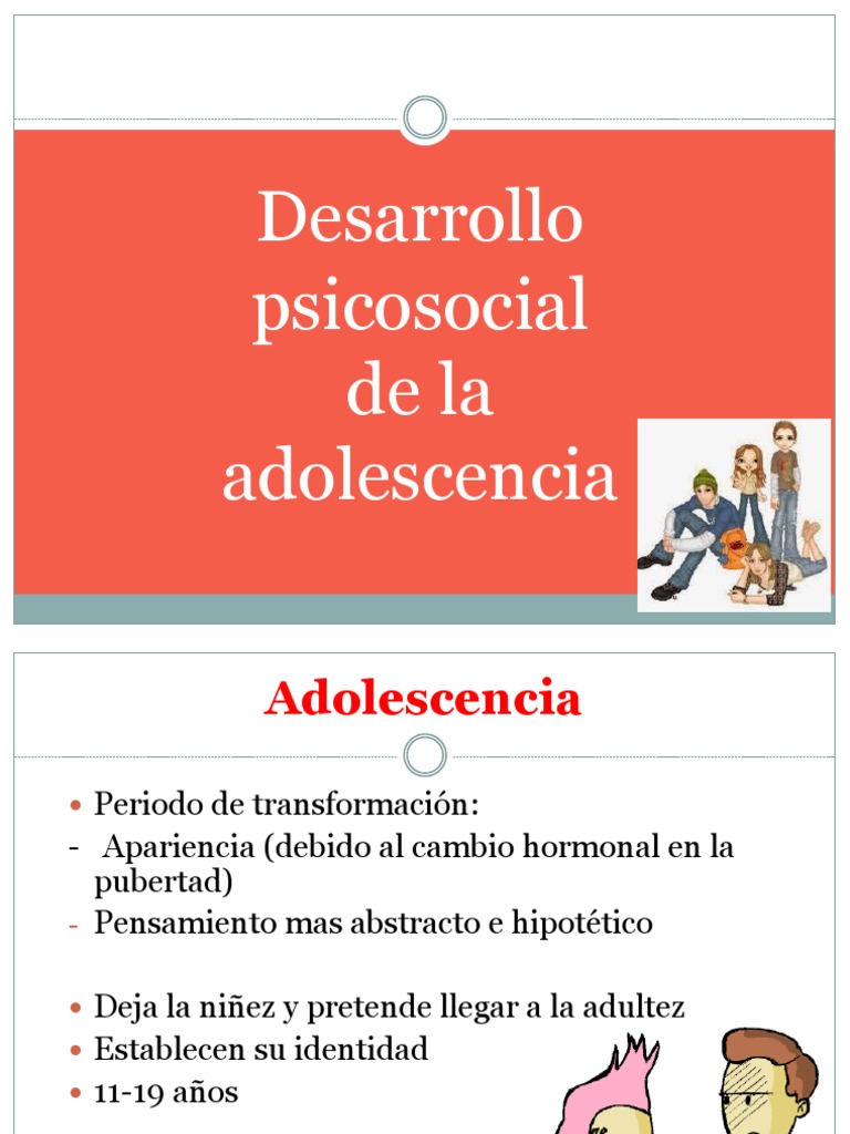 Desarrollo Psicosocial de A Adolescencia | PDF | Adolescencia | Desarrollo humano