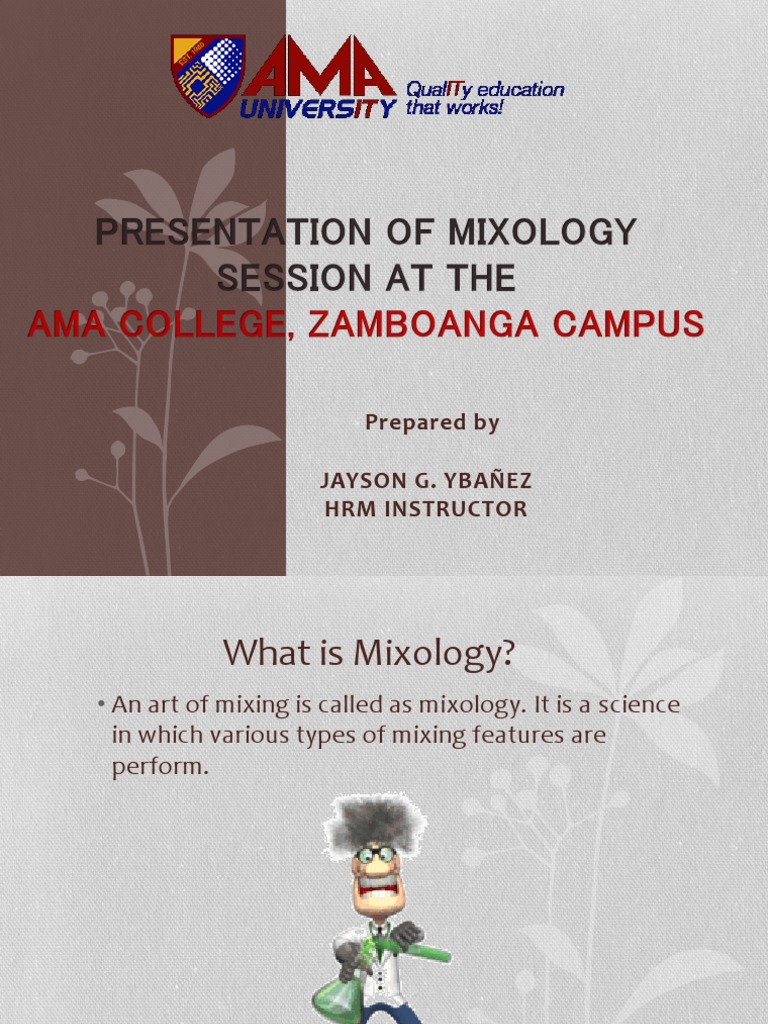 Prepared by Jayson G. Ybañez HRM Instructor | PDF | Alcoholic Drinks ...