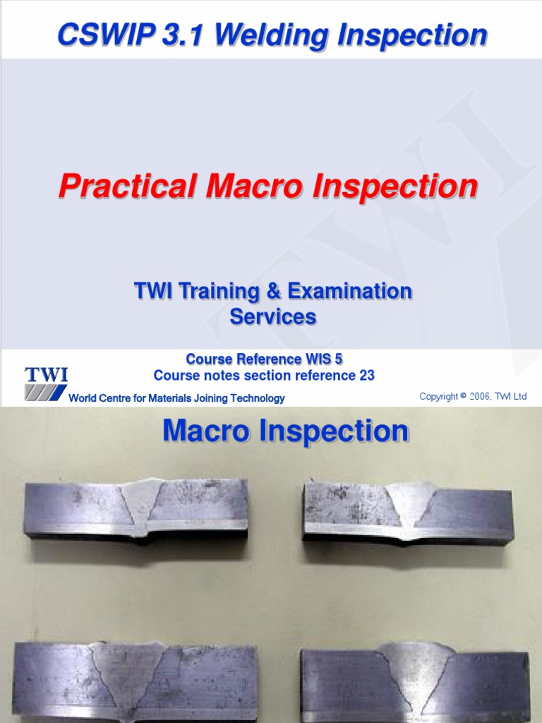 24C-Pactical Macro Inspection 2006 | PDF | Macro Photography | Welding