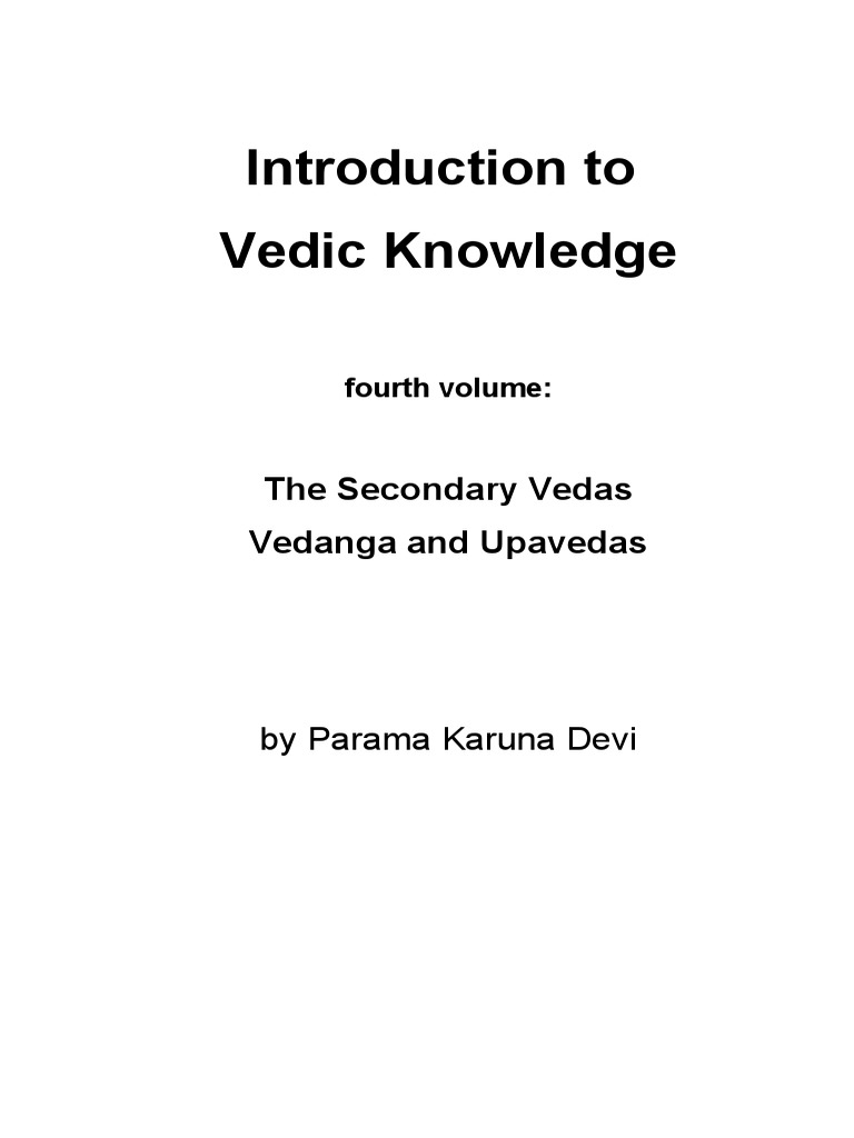 Introduction To Vedic Knowledge | PDF | Vedas | Planets In Astrology