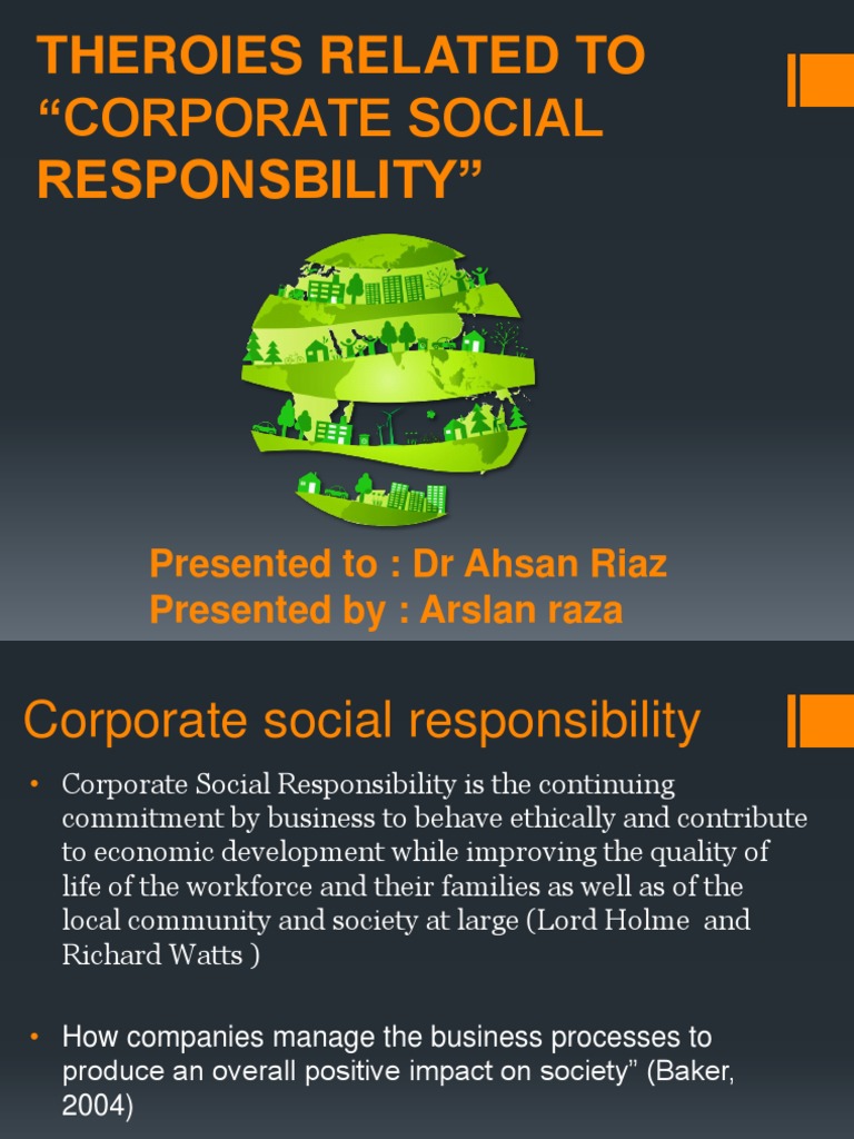 Theories and Components of Corporate Social Responsibility: A Review of ...