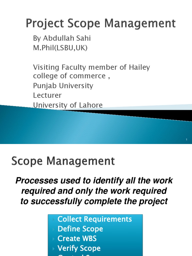 Project Scope Management Final | PDF | Project Management | Systems Science