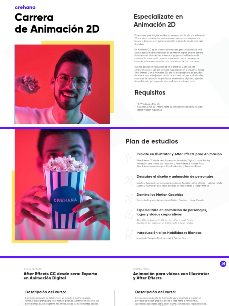 Carrera de Animación 2D | PDF | Ilustrador Adobe | Animación