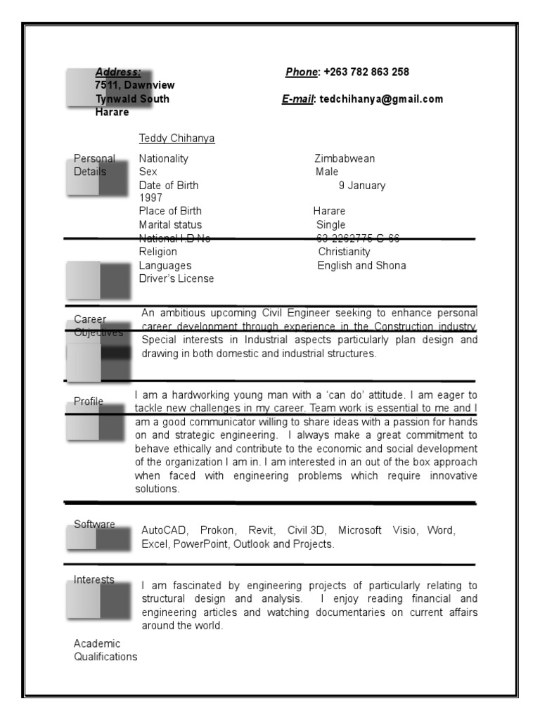 Chihanya T CV Ksps | PDF | Zimbabwe | Engineering