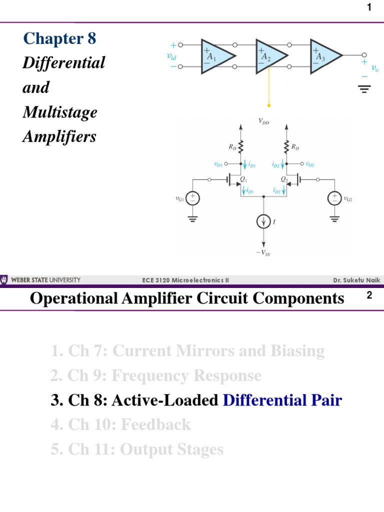 Differential and Multistage Amplifiers: ECE 3120 Microelectronics II Dr. Suketu Naik | Download ...