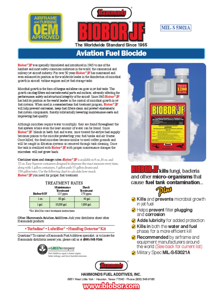 BioborJF Aviation Spec Sheet | PDF | Airlines | Aerospace