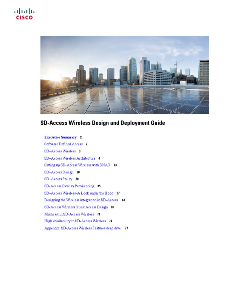 SD Access Wireless Deployment Guide | PDF | Wireless Lan | Computer Network