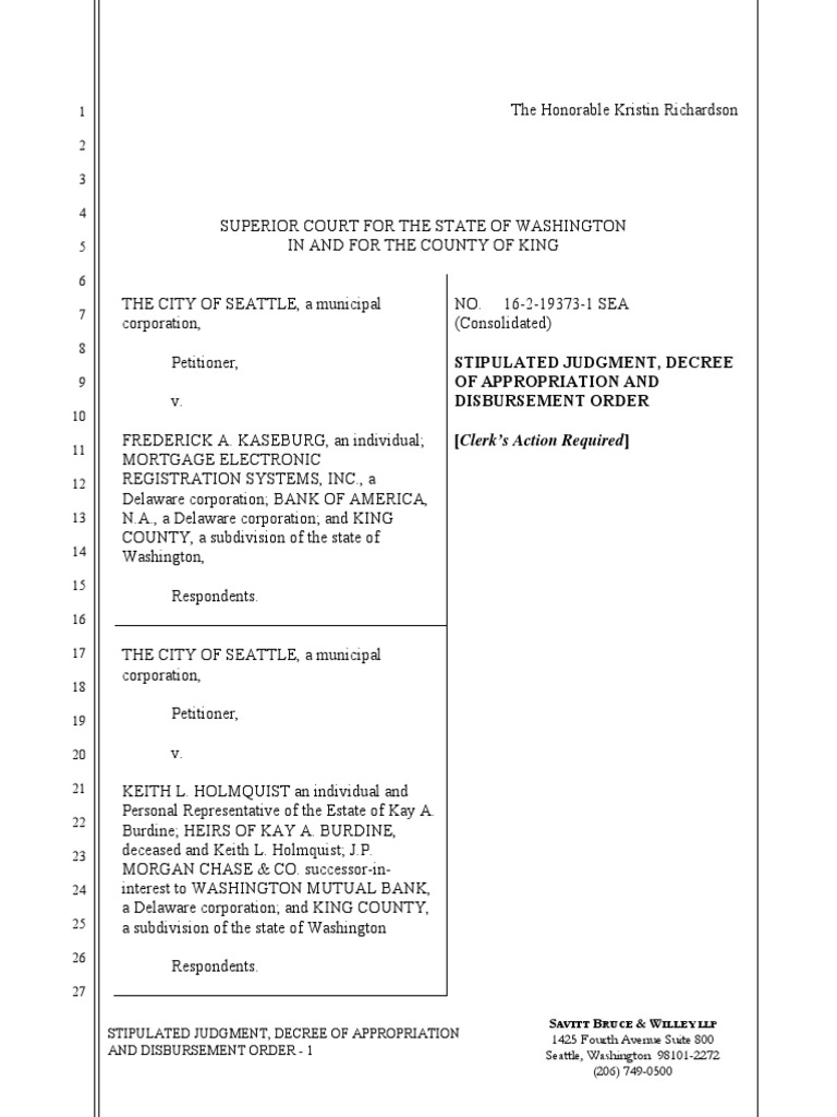 Appropriation and Disbursement Order (ID 244540) | PDF | Eminent Domain ...