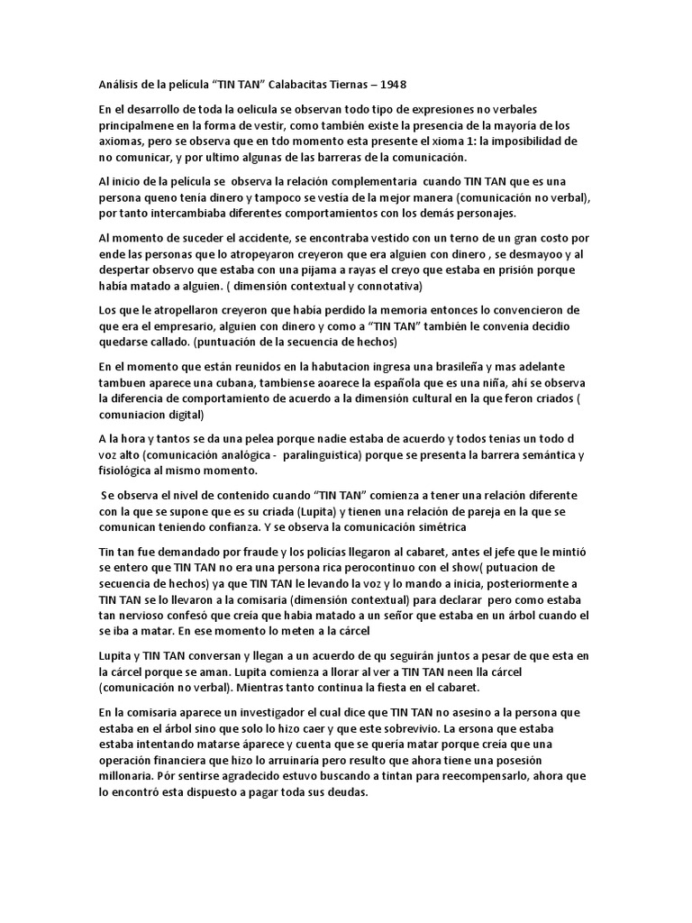 Análisis de La Película