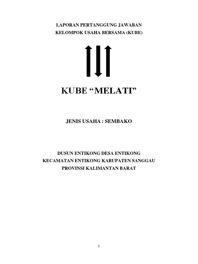 Laporan Pertanggung Jawaban Kube | PDF