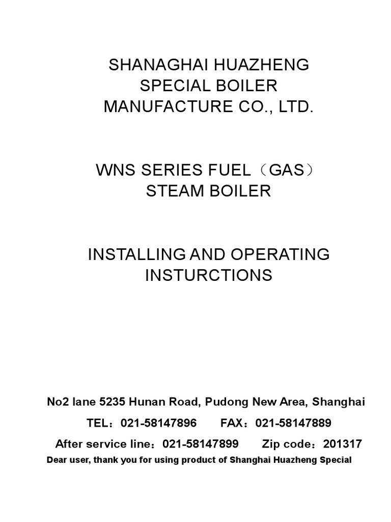 Boiler Operation Manual Pdf Boiler Chimney