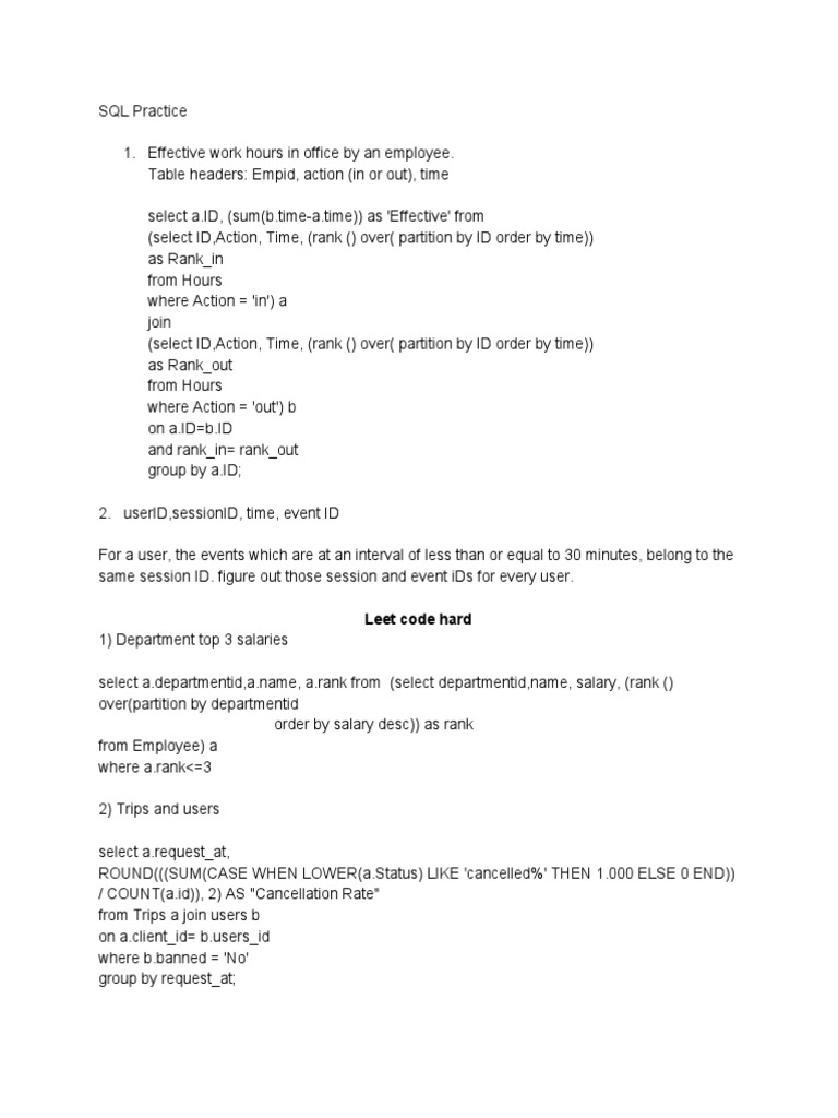 Analyzing SQL Queries and Extracting Business Insights | PDF | Business