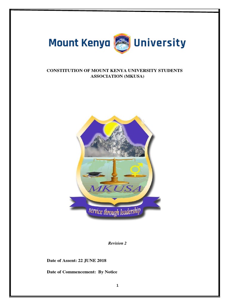 Amended Constitution MKUSA 22 June 2018 | PDF | Chairman | Committee