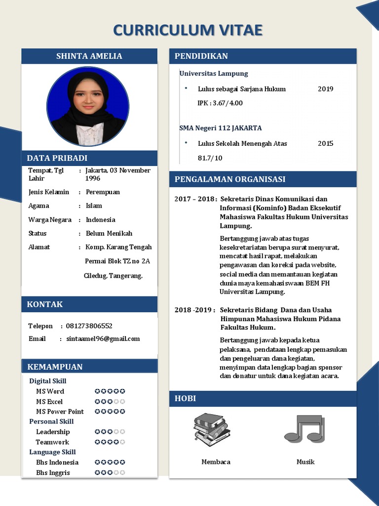 CV Shinta Amelia Update2019 | PDF