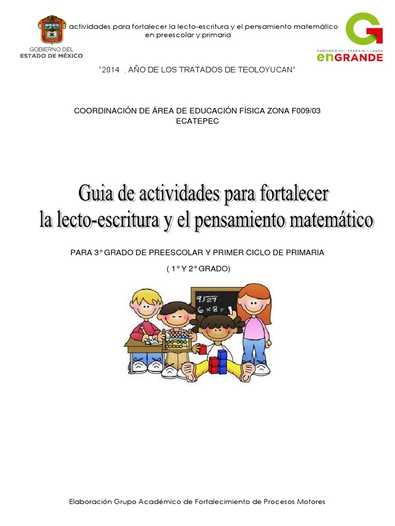 Guia de Actividades Lectoescritura Final | PDF | Educación de la ...