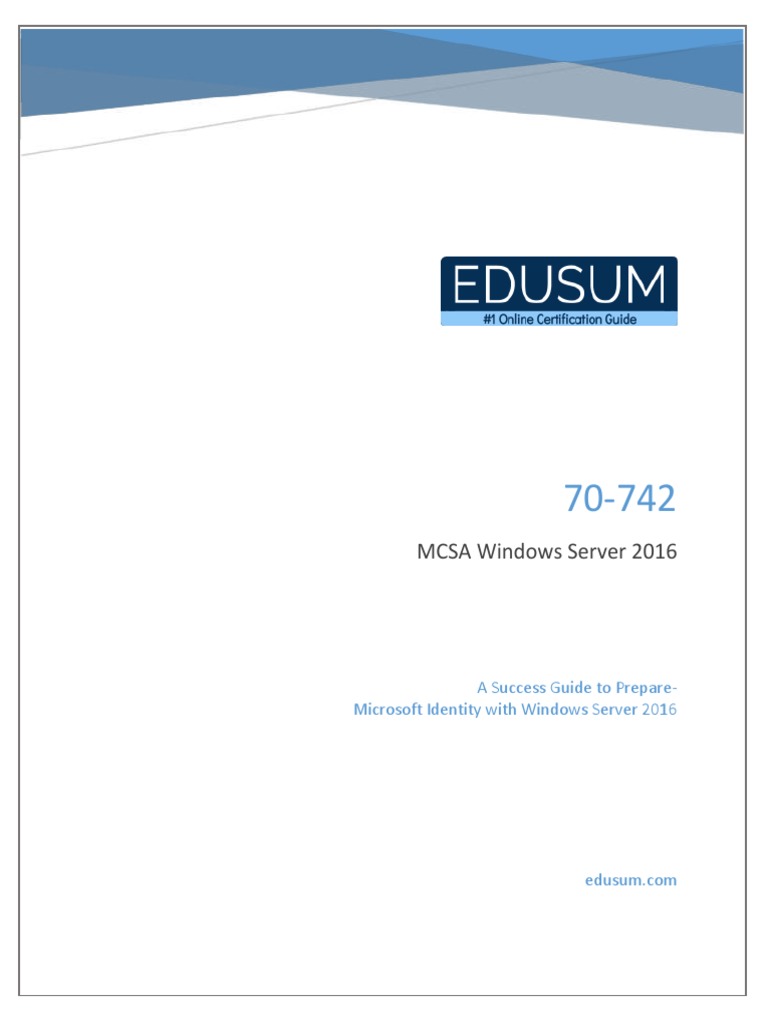70 742 Microsoft Identity With Windows Server 2016 | PDF | Group Policy ...
