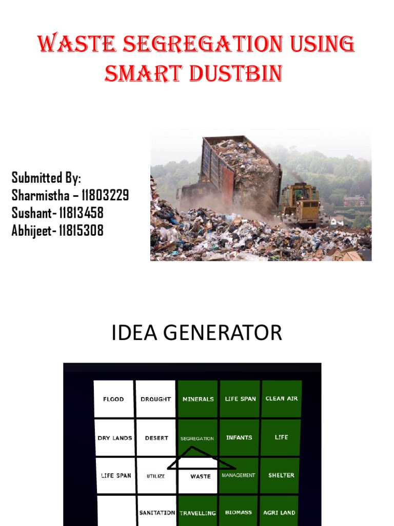 Waste Seggregation Using Smart Dustbin | Waste Management | Waste